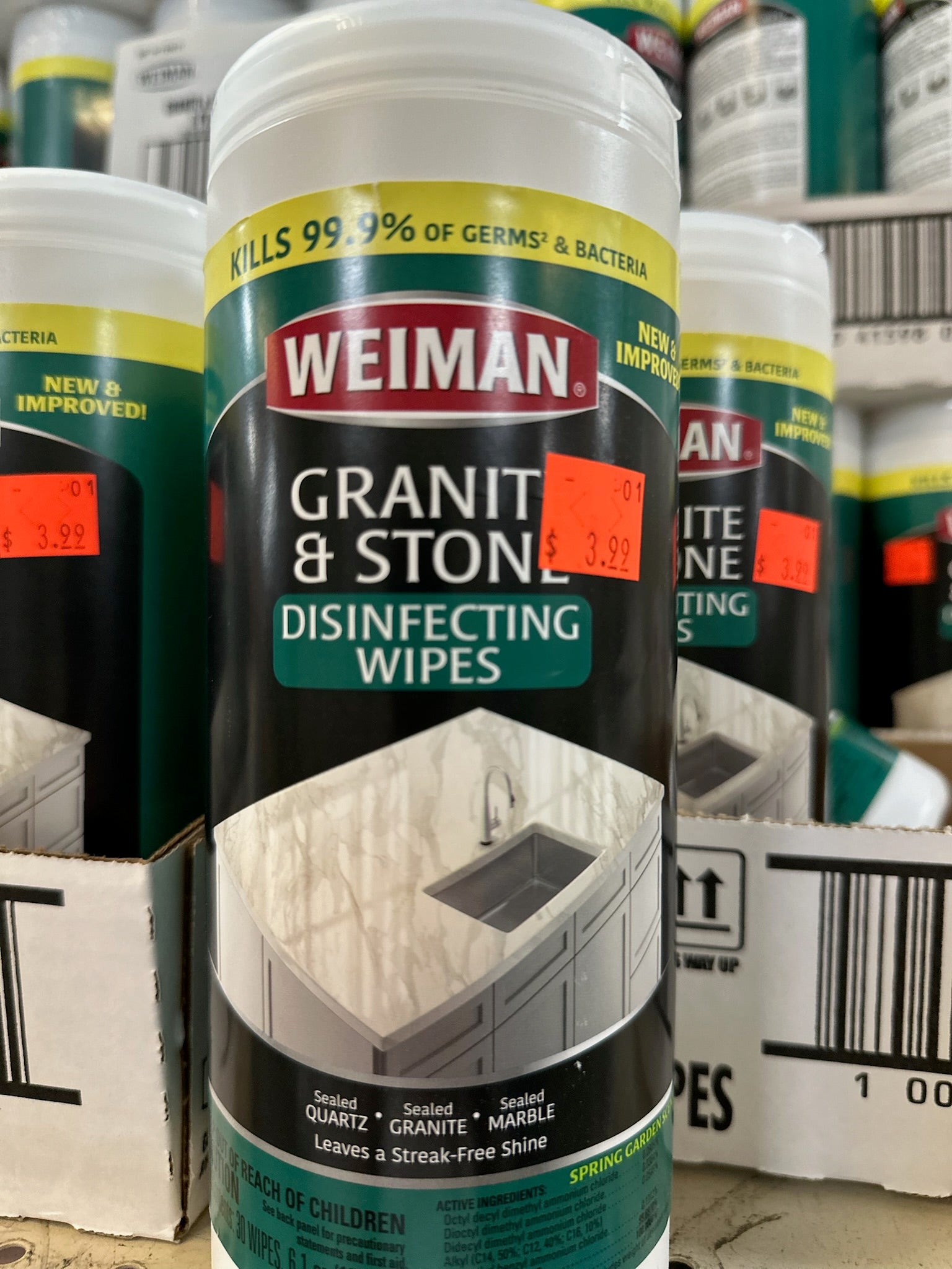 Weiman Granite & Stone Disinfecting Wipes – World Wide Imports